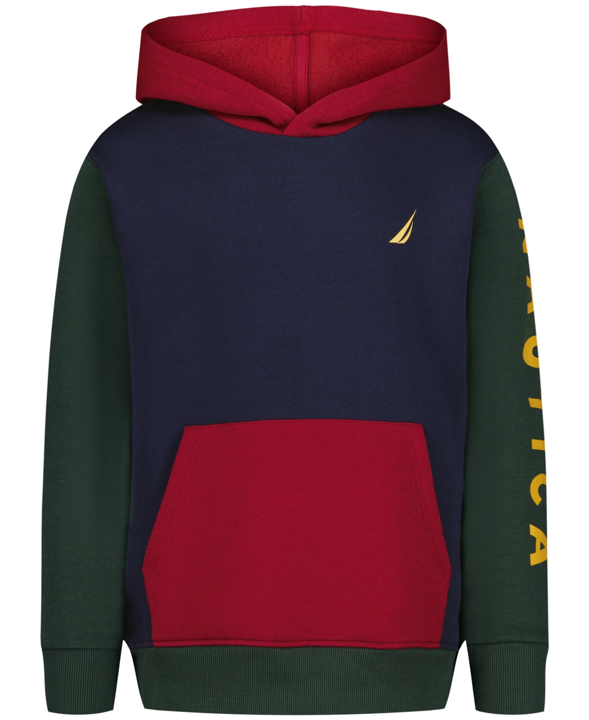 Click here for Nautica Boys 2T-7 Color-blocked Fleece Hoodie - Na... prices