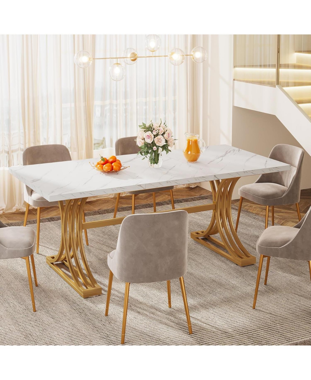 Click here for Tribesigns 63 Dinning Table for 4-6 Luxrious Desig... prices