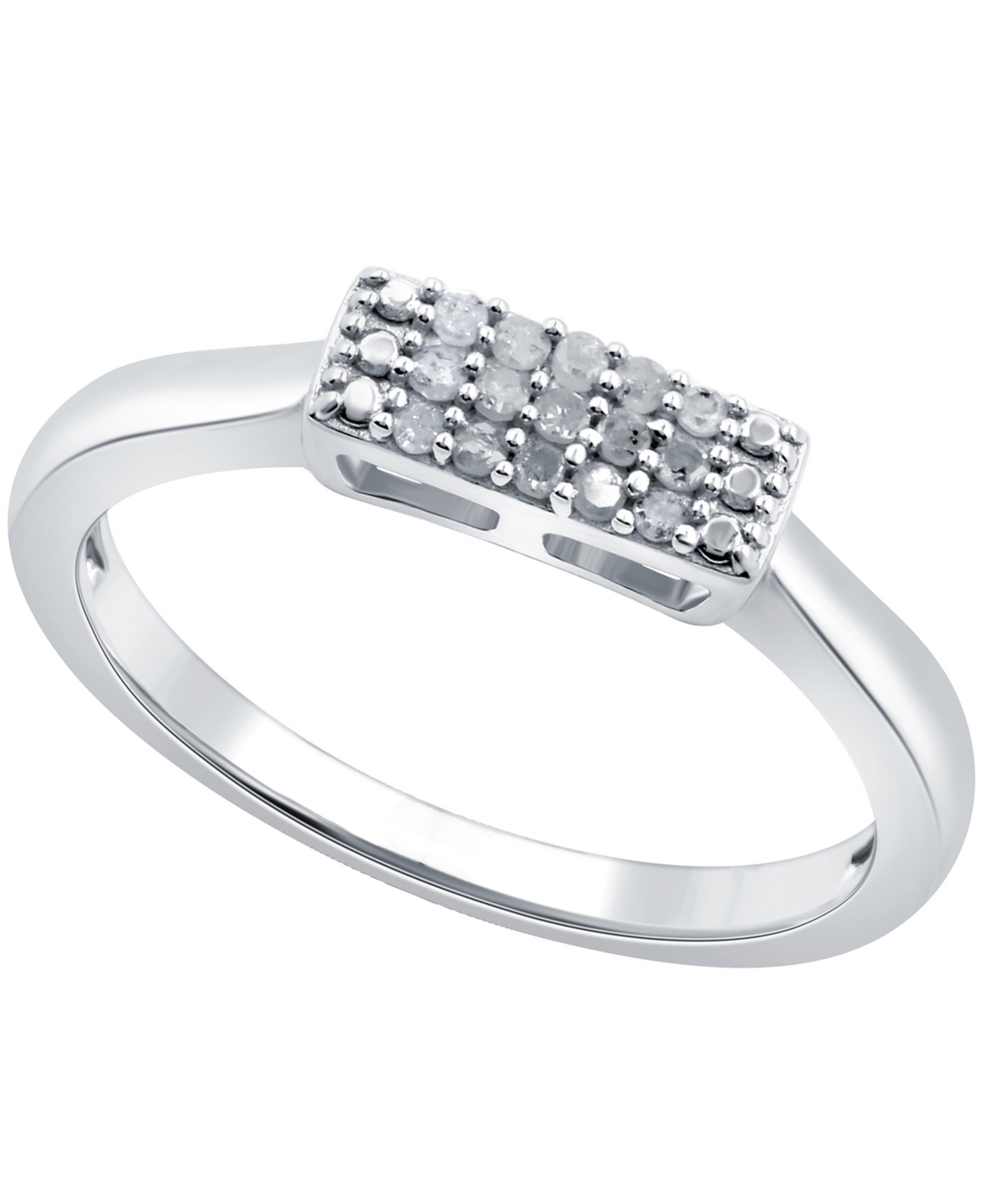 Click here for Diamond Mini Rectangular Cluster Ring (1/10 ct. t.... prices