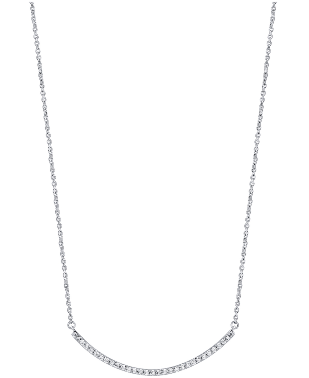 Click here for Marsala Diamond Curved Bar 16 Collar Necklace (1/4... prices