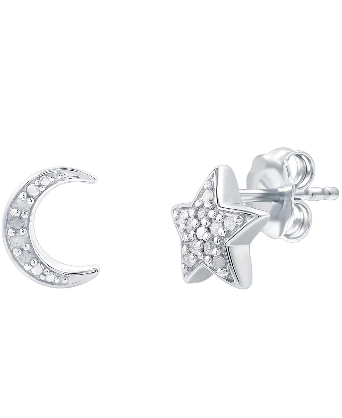 Click here for Diamond Moon & Star Stud Earrings (1/10 ct. t.w.)... prices