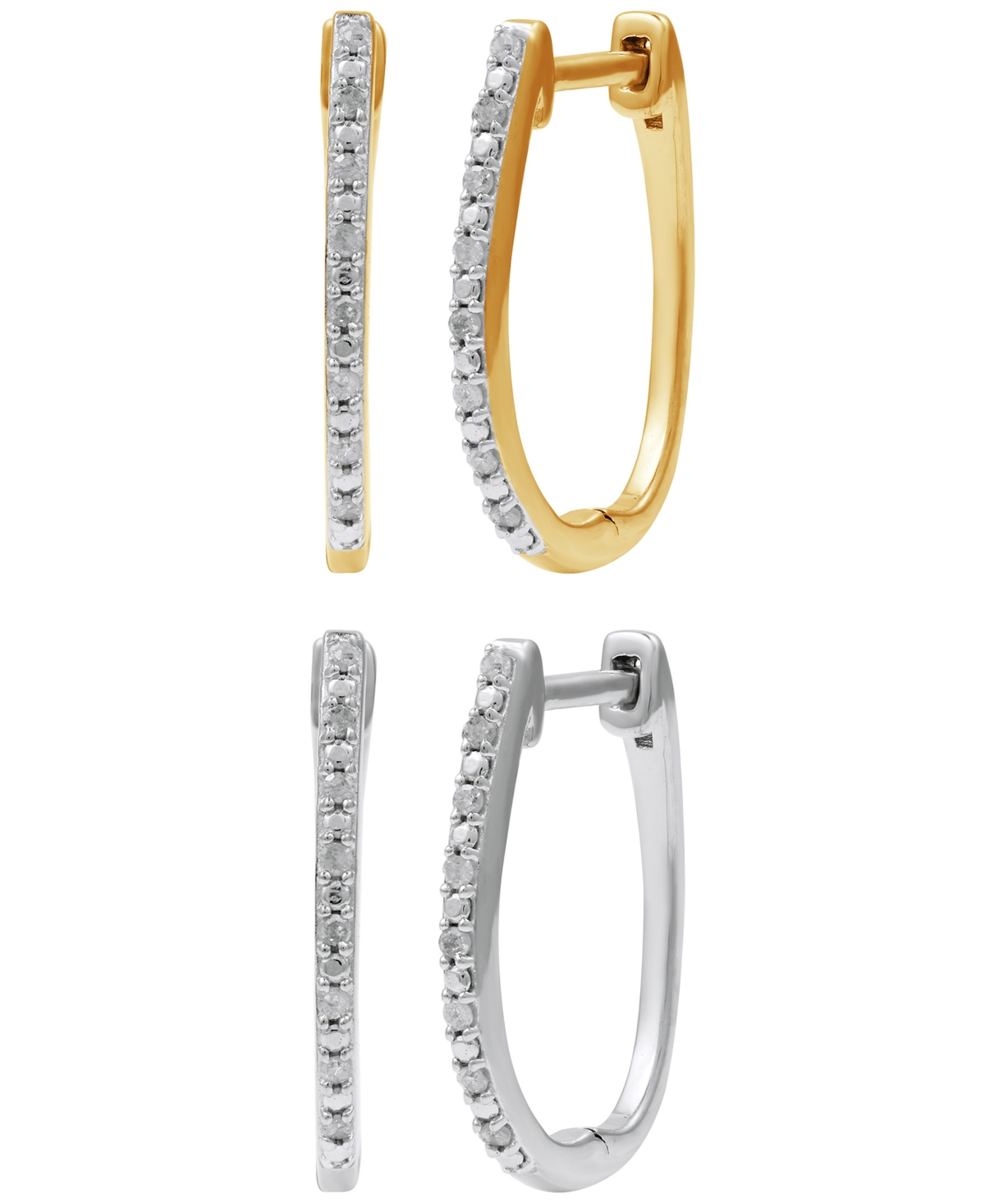 Click here for 2-Pc. Set Diamond Hoop Earrings (1/6 ct. t.w.) in... prices