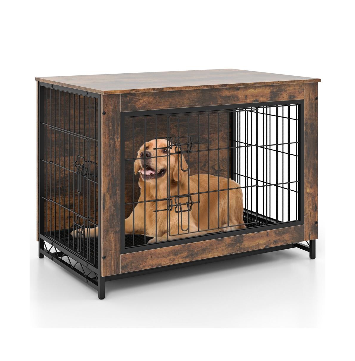 Click here for Ruie Dog Crate Furniture End Table with Double Loc... prices