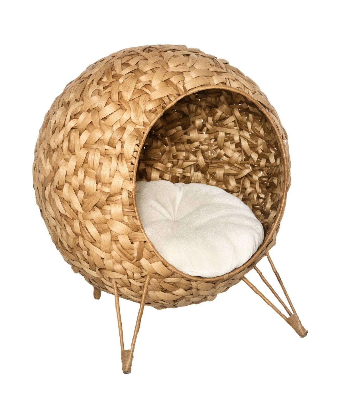 Click here for Ruie Elevated Woven Cat Bed Enclosed Kitten House... prices