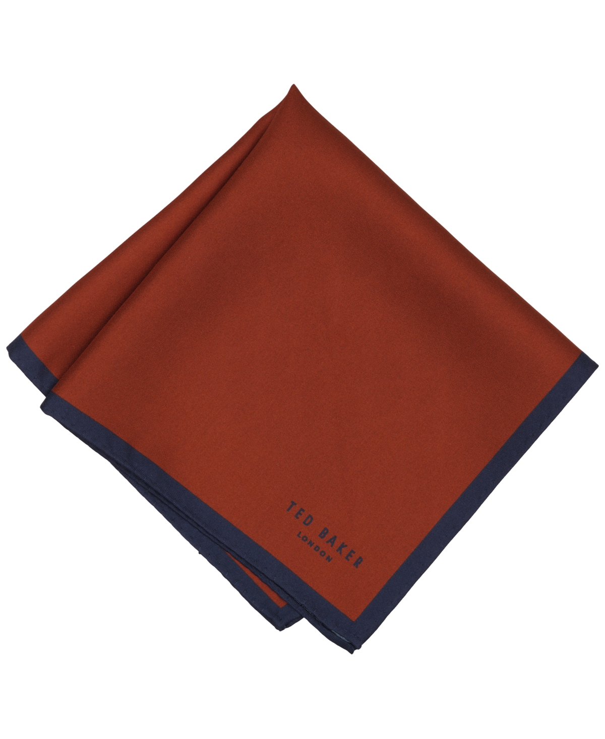 Click here for Ted Baker Mens Solid Pocket Square - Rust prices