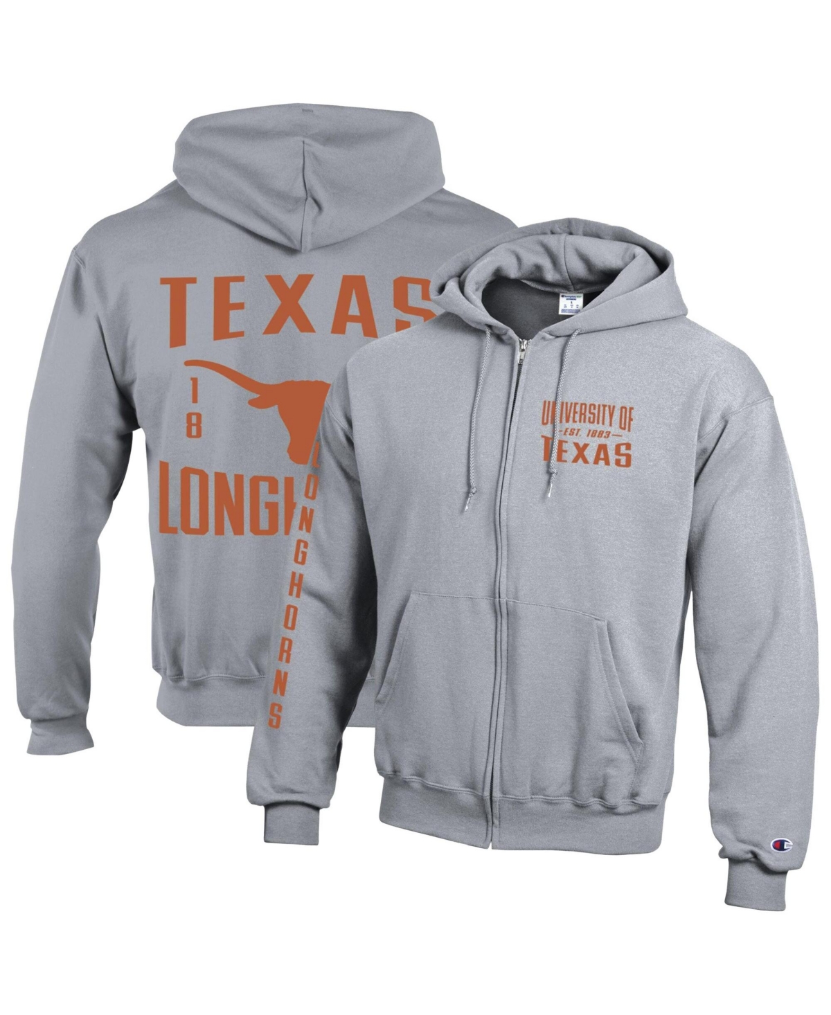 Click here for Champion Mens Gray Texas Longhorns Varsity Power b... prices