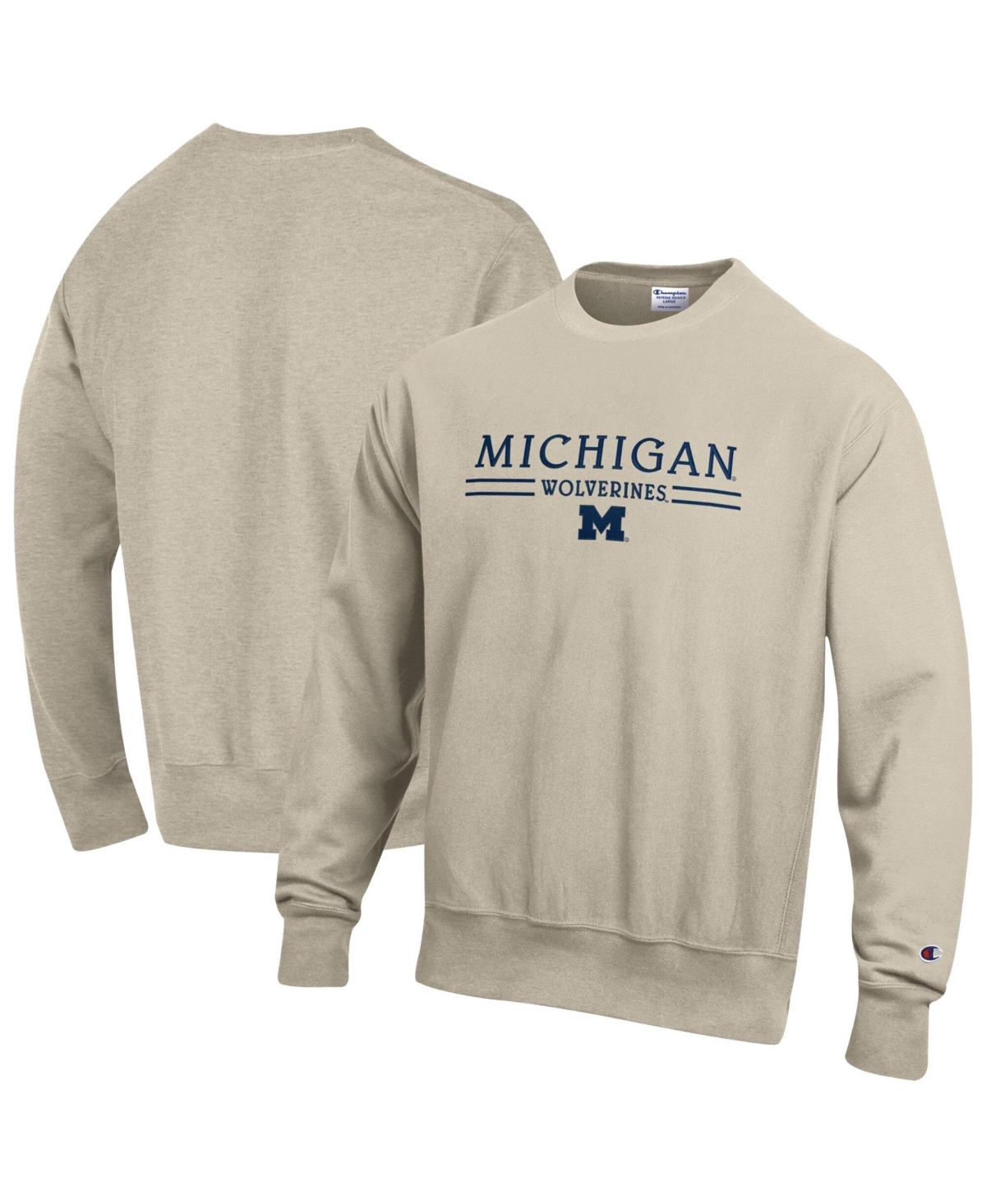 Click here for Champion Mens Oatmeal Michigan Wolverines Reverse... prices