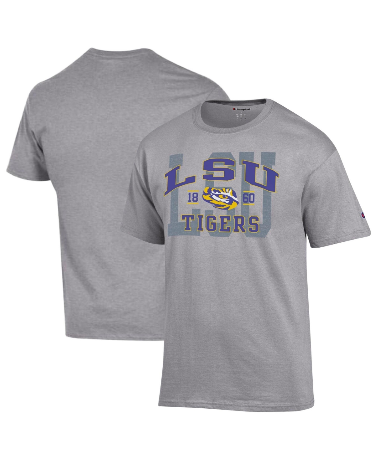 Click here for Champion Mens Heather Gray Lsu Tigers Varsity T-Sh... prices