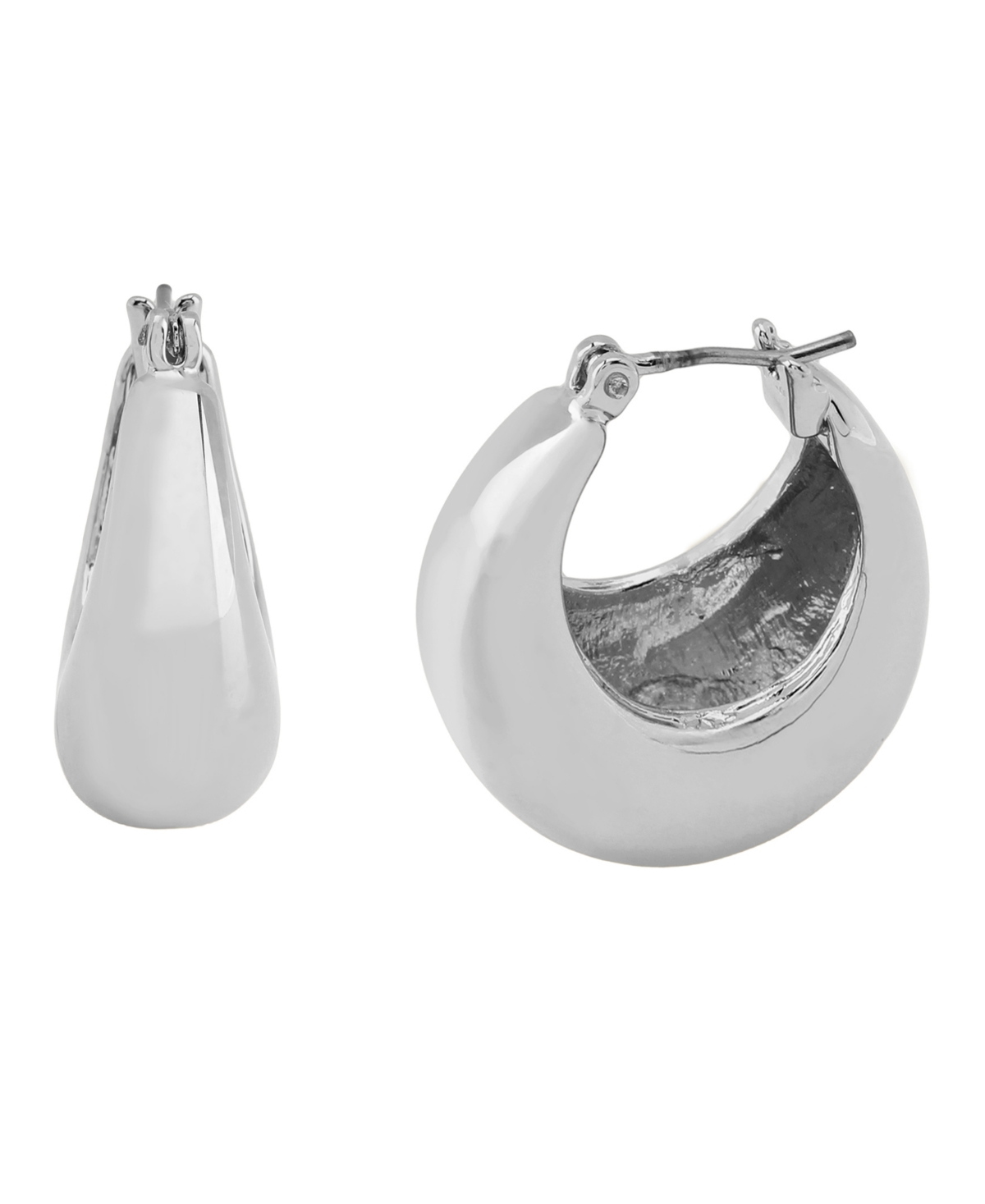Click here for Robert Lee Morris Soho Silver Chubby Huggie Earrin... prices