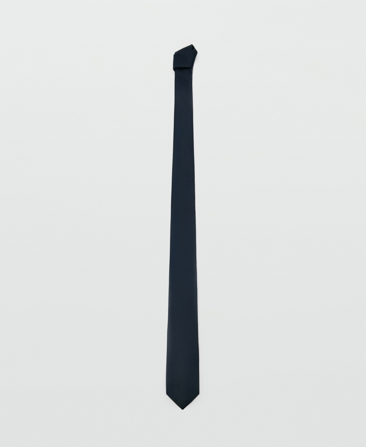 Click here for Mango Mens Smooth Micro-Structured Tie - Navy prices