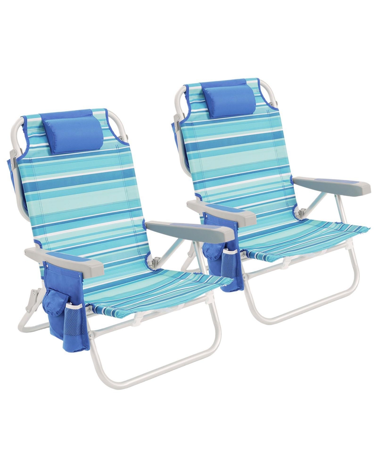 Click here for Aofar 2-pack Low Beach Chair Reclining Folding Coo... prices
