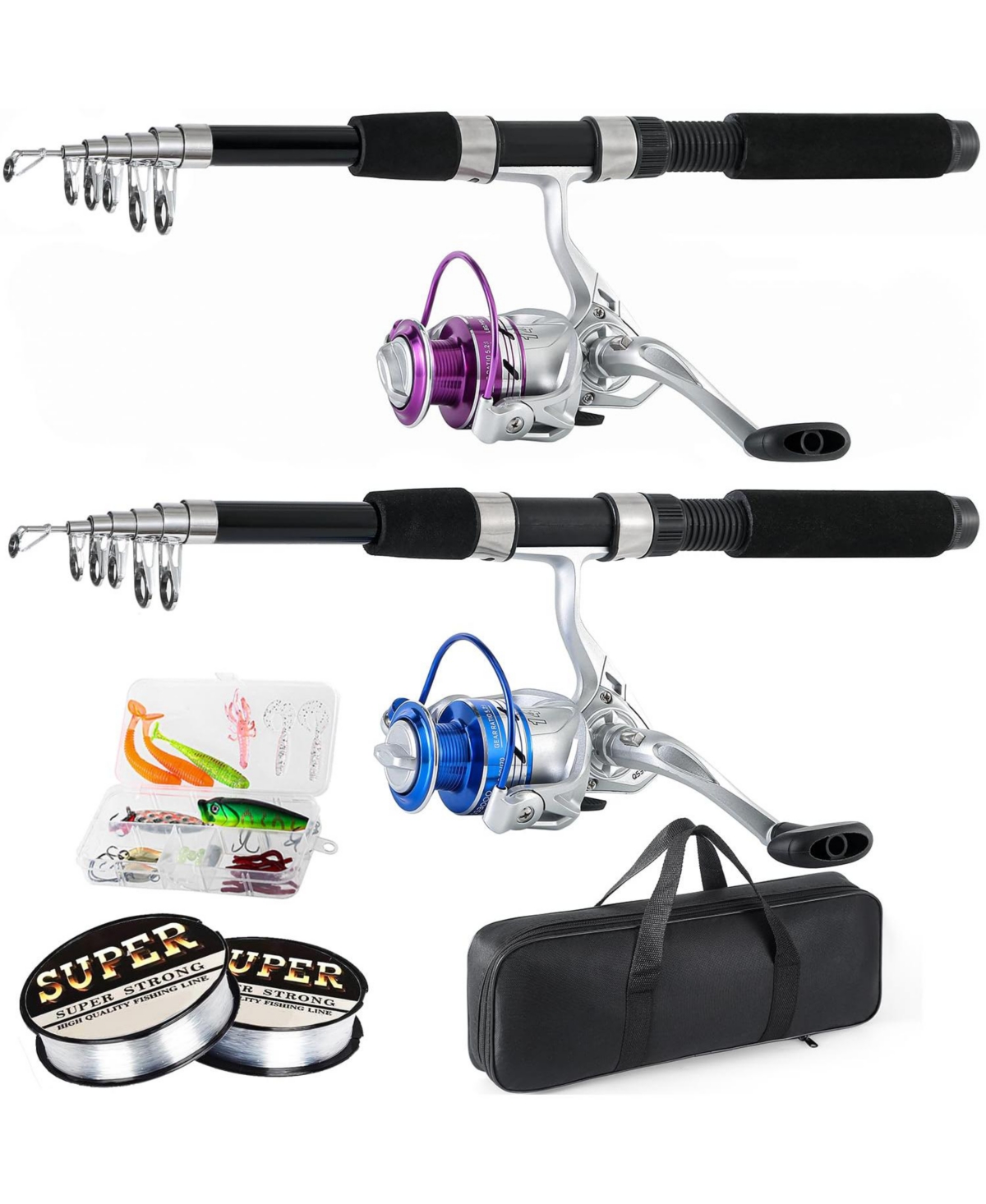 Click here for Aofar 6.9feet Fishing Rod Reel Combo 2Telescopic S... prices