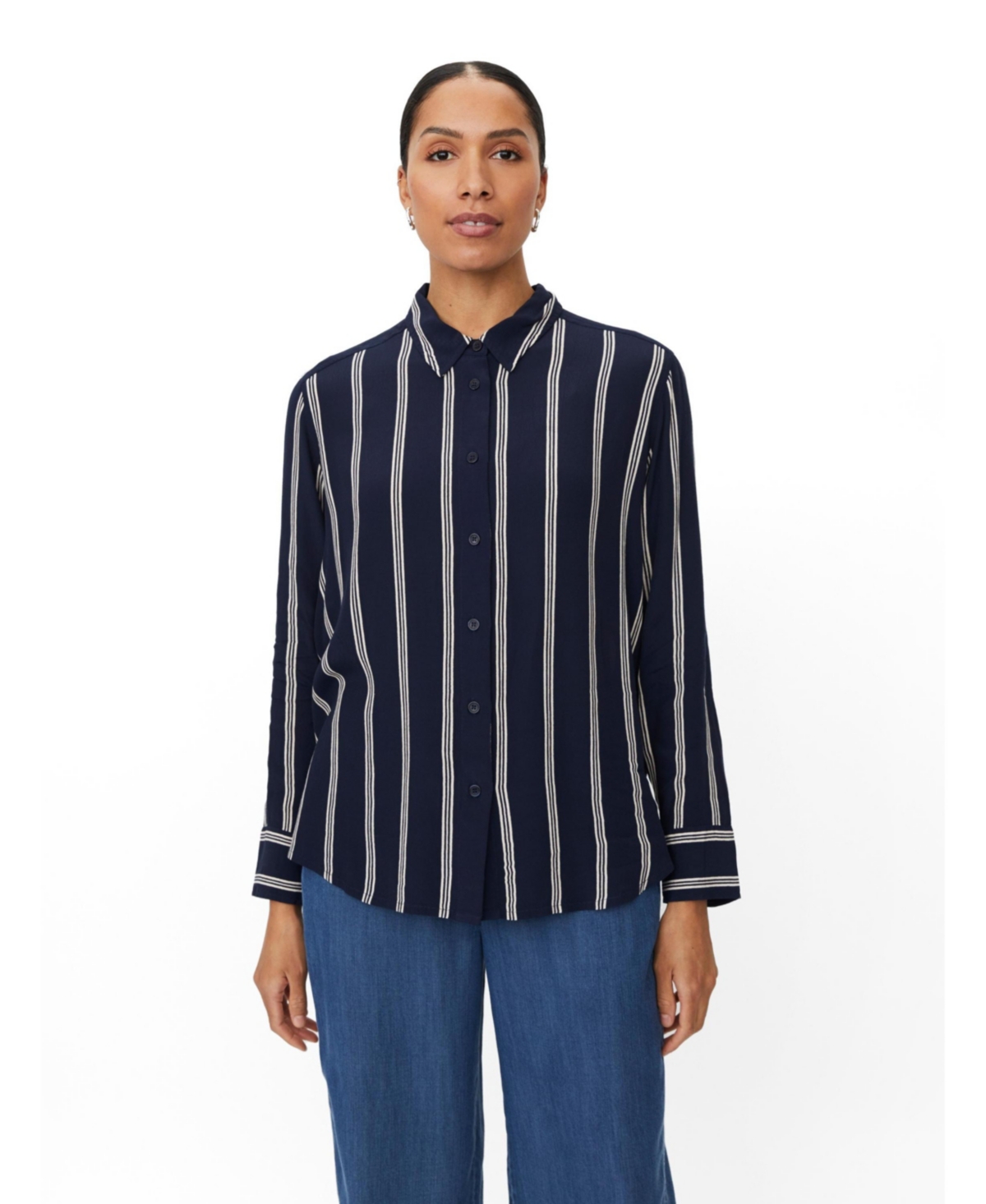 Click here for Masai Copenhagen Womens MaIrvela Striped Shirt - N... prices