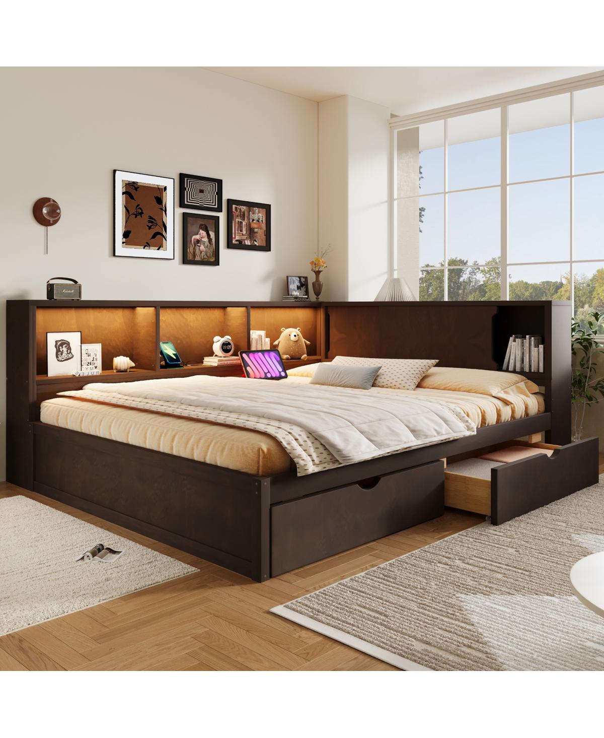 Click here for Streamdale Furniture Wood Daybed with Storage Shel... prices