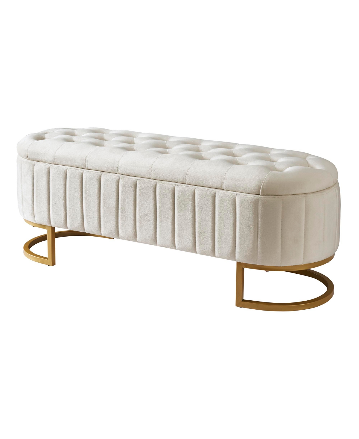 Click here for sumyeg Upholstered Velvet Storage Ottoman Bench wi... prices