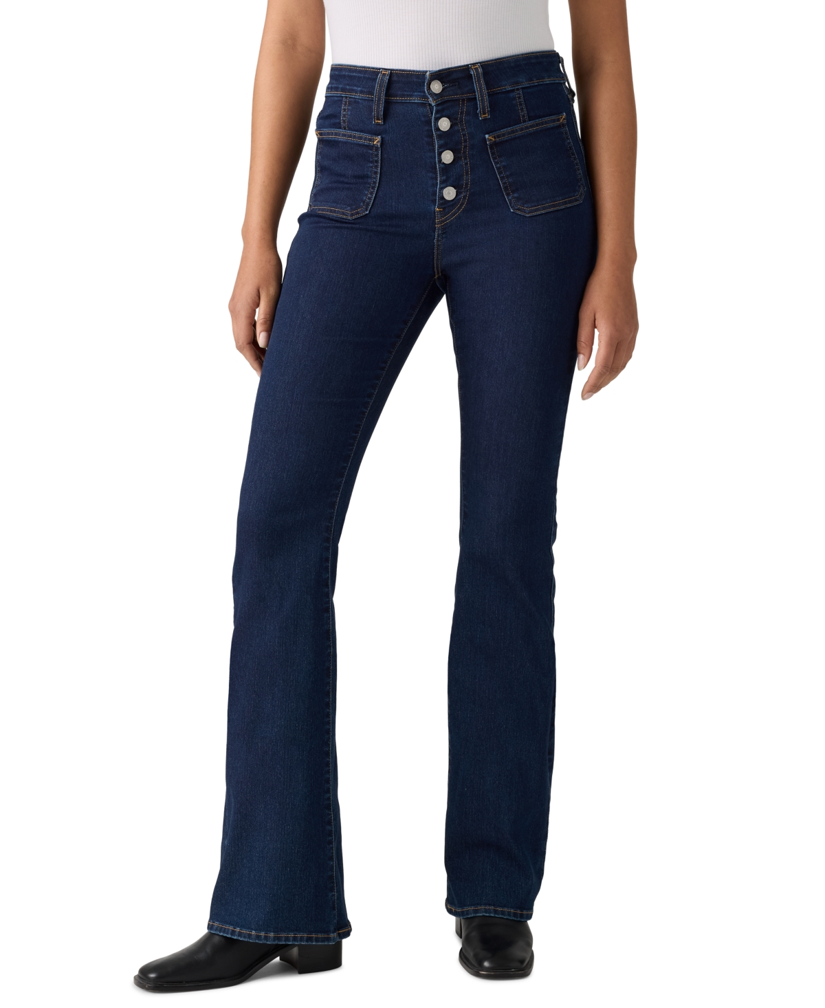 Click here for Levis Womens 726 Patch Pocket High Rise Slim Fit F... prices