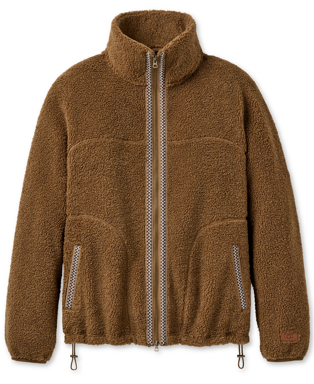 Click here for Ugg Mens UGGbraid Full-Zip Hooded Jacket - Coffee... prices