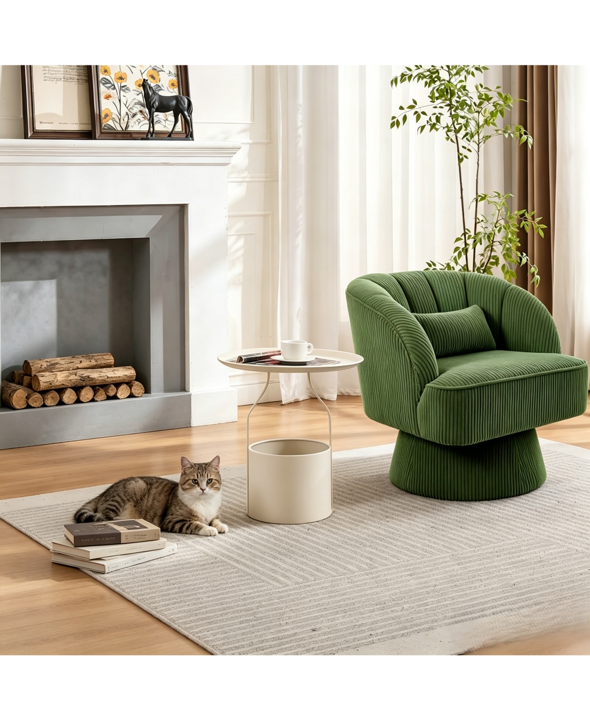 Click here for homfan 360degree(s) Swivel Barrel Accent Chair â... prices