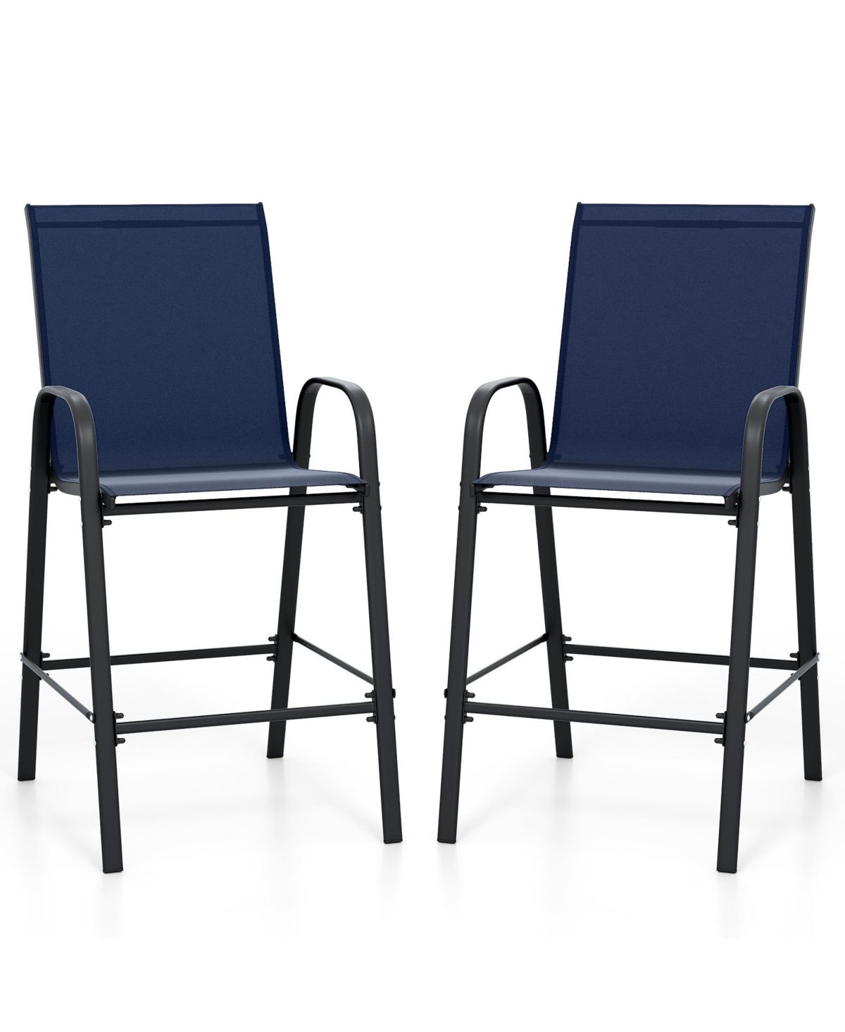 Click here for Sugift Outdoor Bar Stool Set of 2 with Fabric Seat... prices