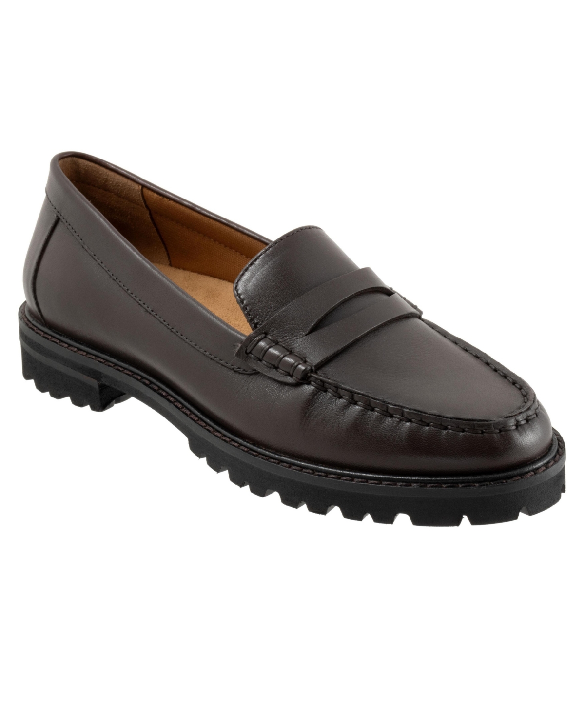 Click here for Trotters Womens Francey Flat - Dark brown prices