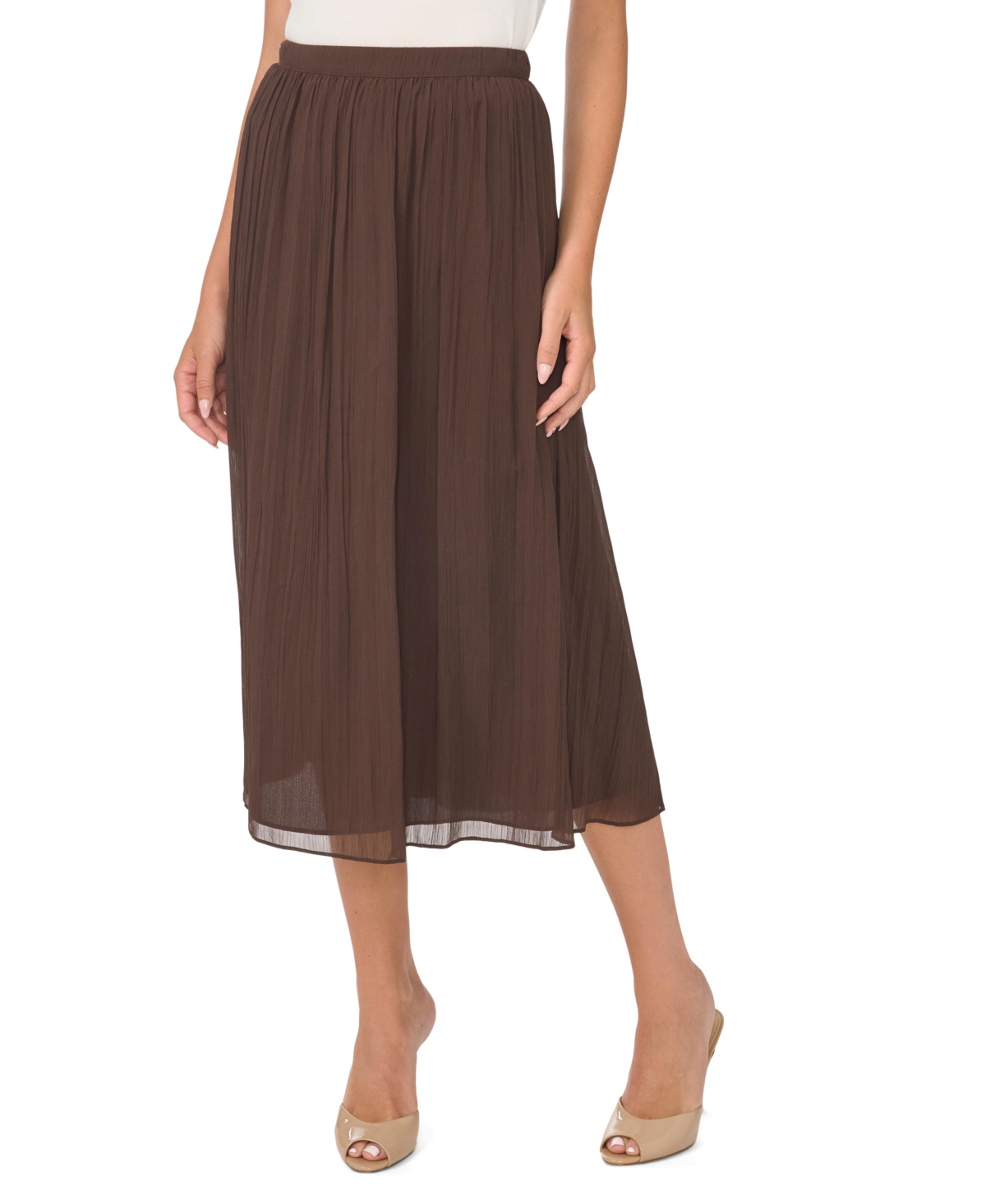 Click here for Vince Camuto Womens Pull-On A-Line Midi Skirt - Ri... prices