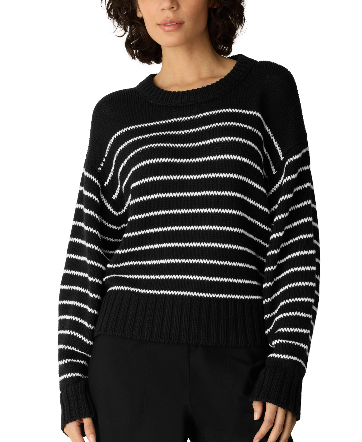 Click here for Eileen Fisher Womens Long-Sleeve Crewneck Sweater... prices