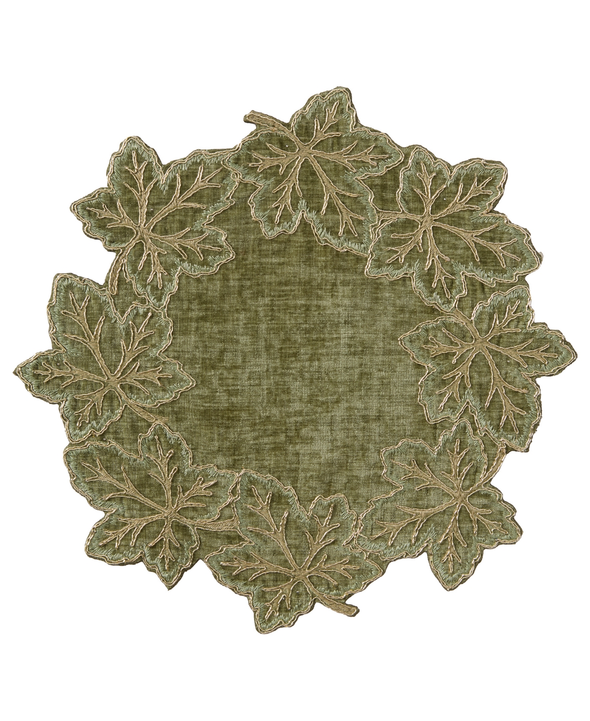 Click here for Lenox Lurex Leaves Velvet Round Placemat  15 x 15... prices