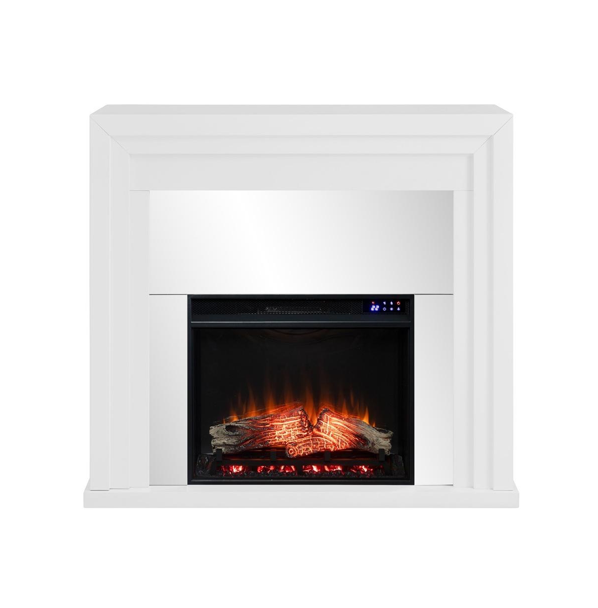 Click here for Augusta Home Stadderly Mirrored Fireplace - White/... prices