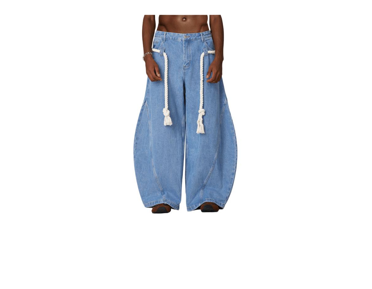 Click here for Aelfric Eden Mens Super Baggy Barrel Jeans - Light... prices
