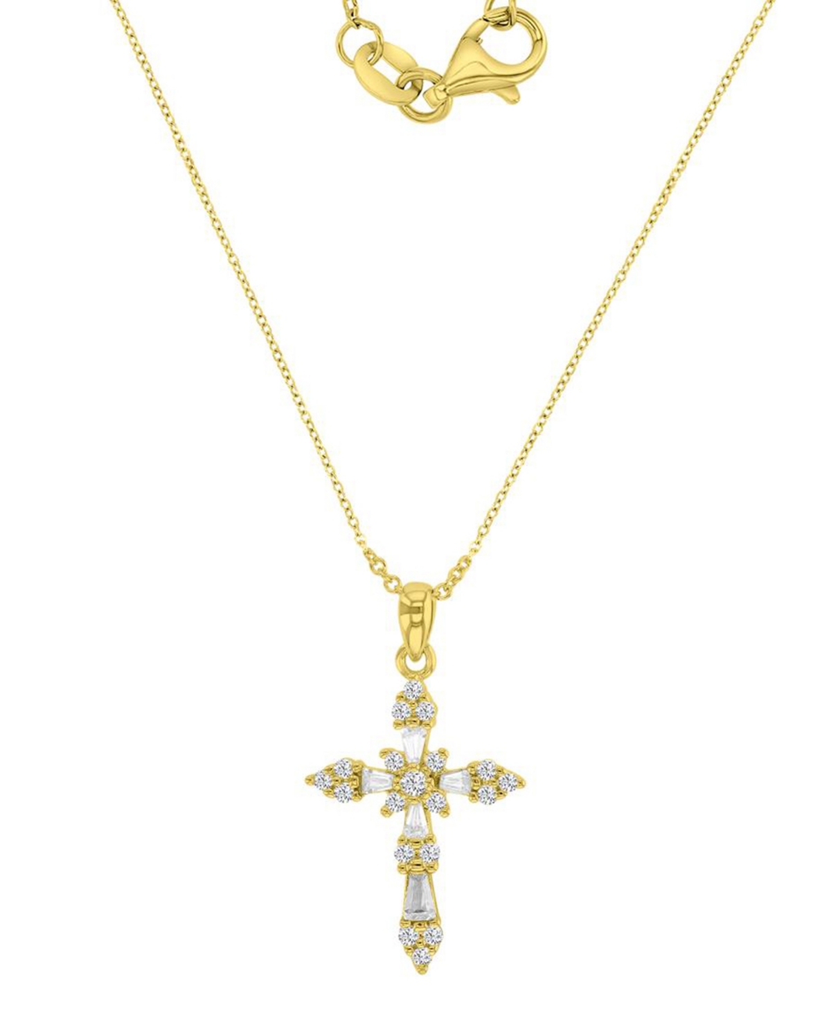 Click here for Macys 14k Gold-Plated Mixed Cut Crystal Necklace -... prices