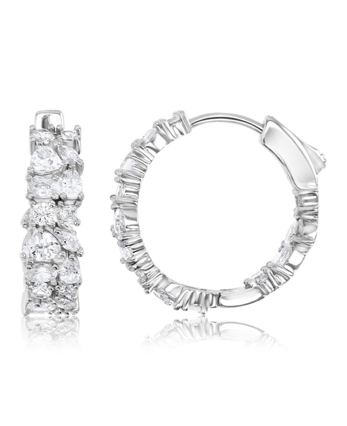 Click here for Macys 14k Gold-Plated Medium Crystal Hoop Earrings... prices