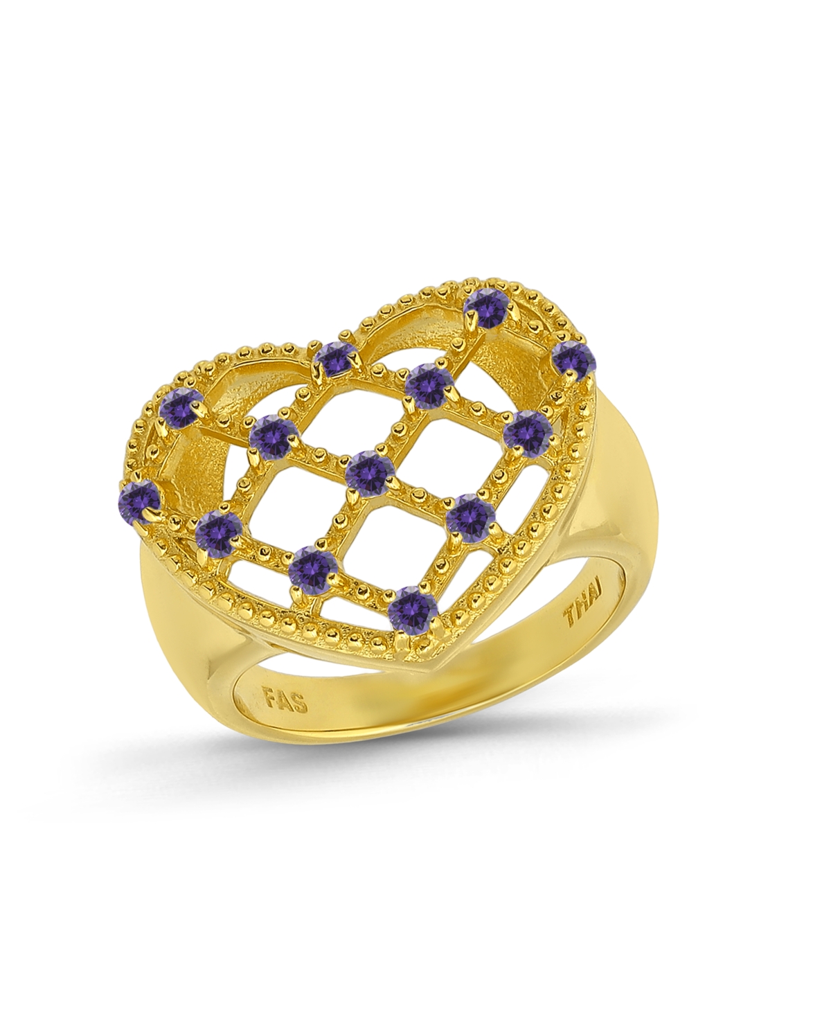 Click here for Macys 14k Gold-Plated Over Brass Round Clear Cubic... prices