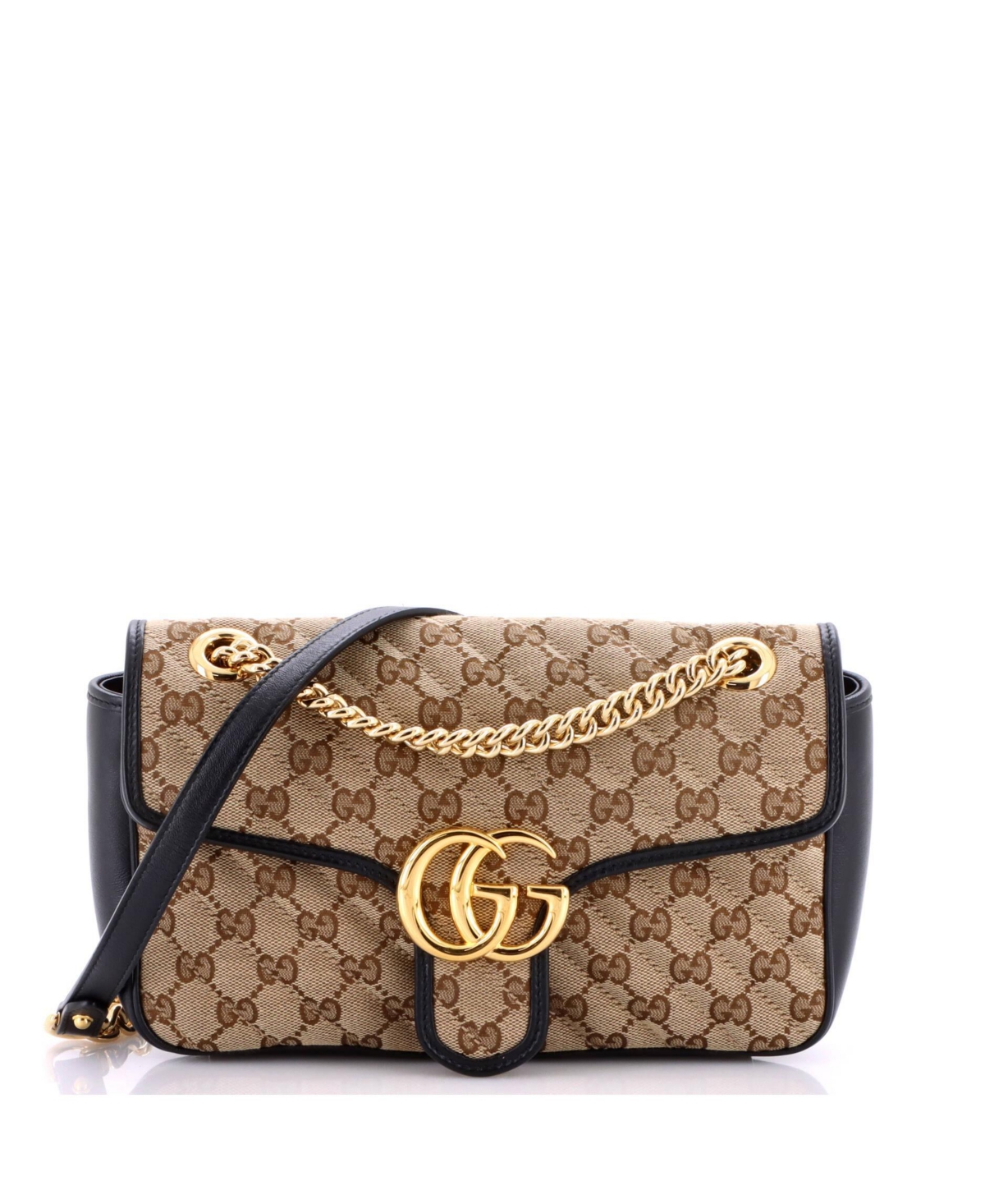 Click here for Pre-Owned Gucci Small Gg Marmont Flap Bag Diagonal... prices