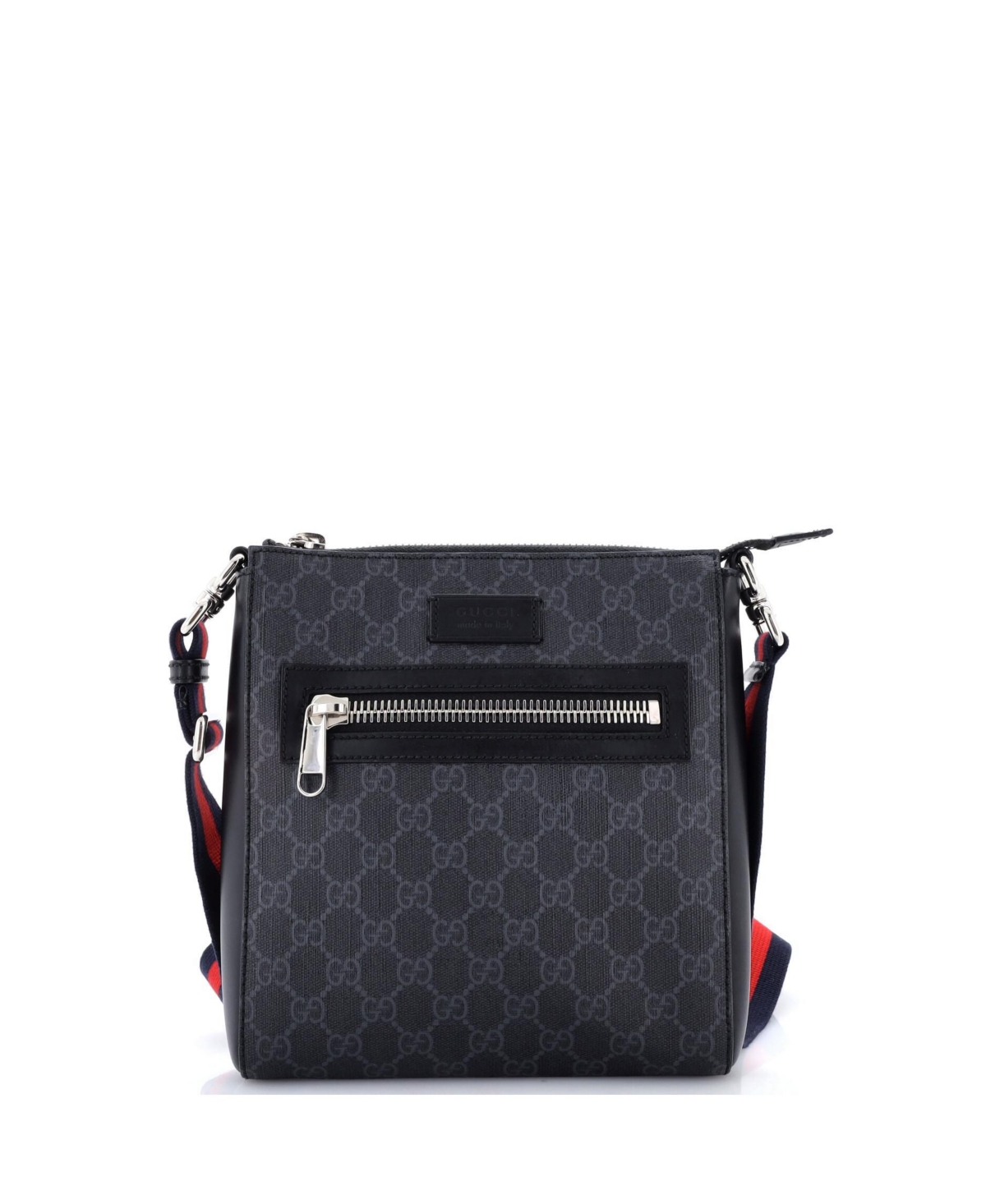 Click here for Pre-Owned Gucci Small Web Strap Front Zip Messenge... prices