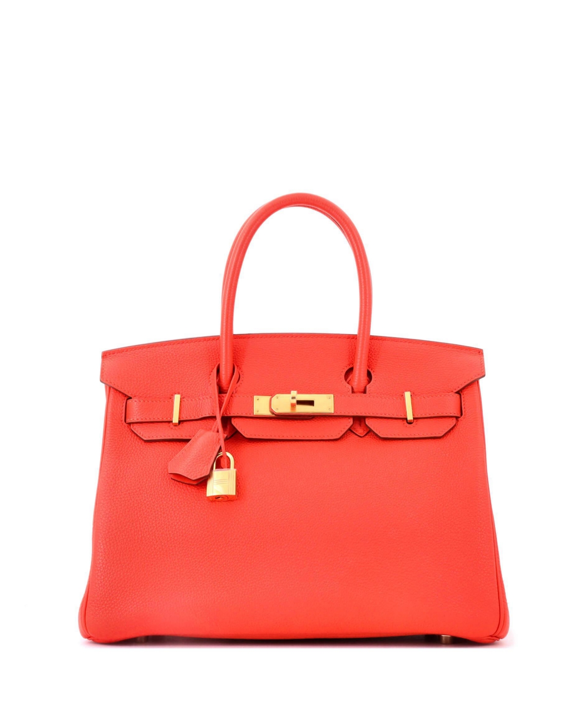 Click here for Pre-Owned Hermes Birkin 30 Handbag Orange Togo wit... prices