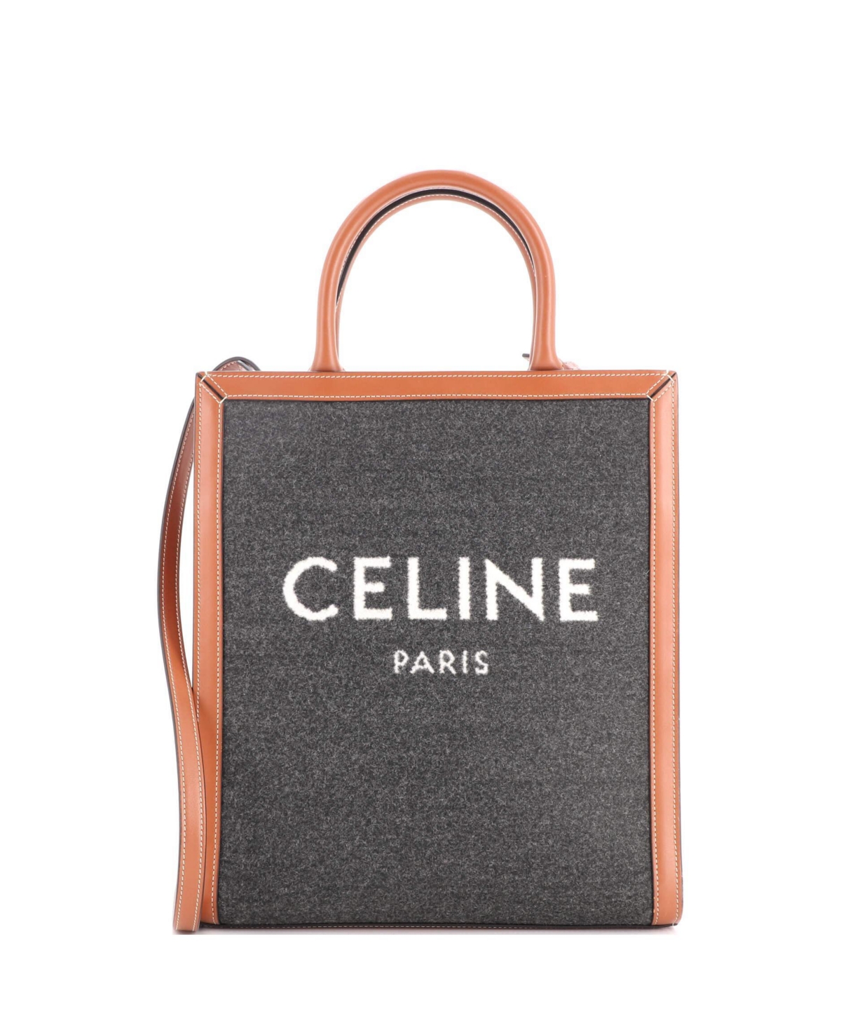 Click here for Pre-Owned Celine Small Vertical Cabas Tote Felt wi... prices