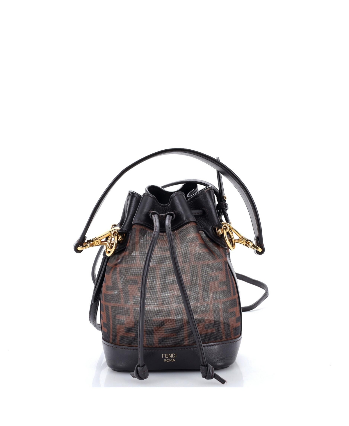 Click here for Pre-Owned Fendi Mini Mon Tresor Bucket Bag Zucca M... prices
