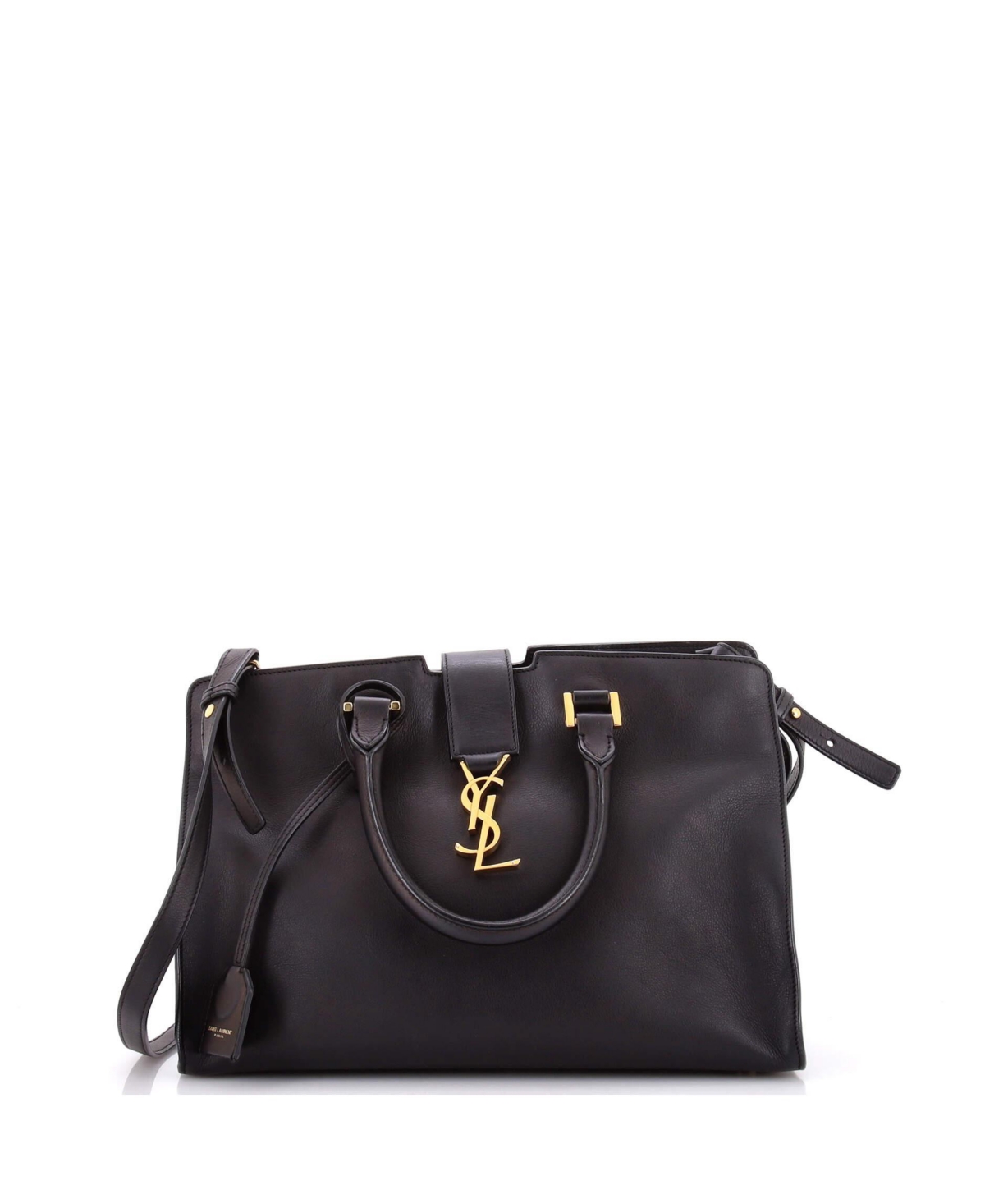Click here for Pre-Owned Saint Laurent Small Monogram Cabas Leath... prices