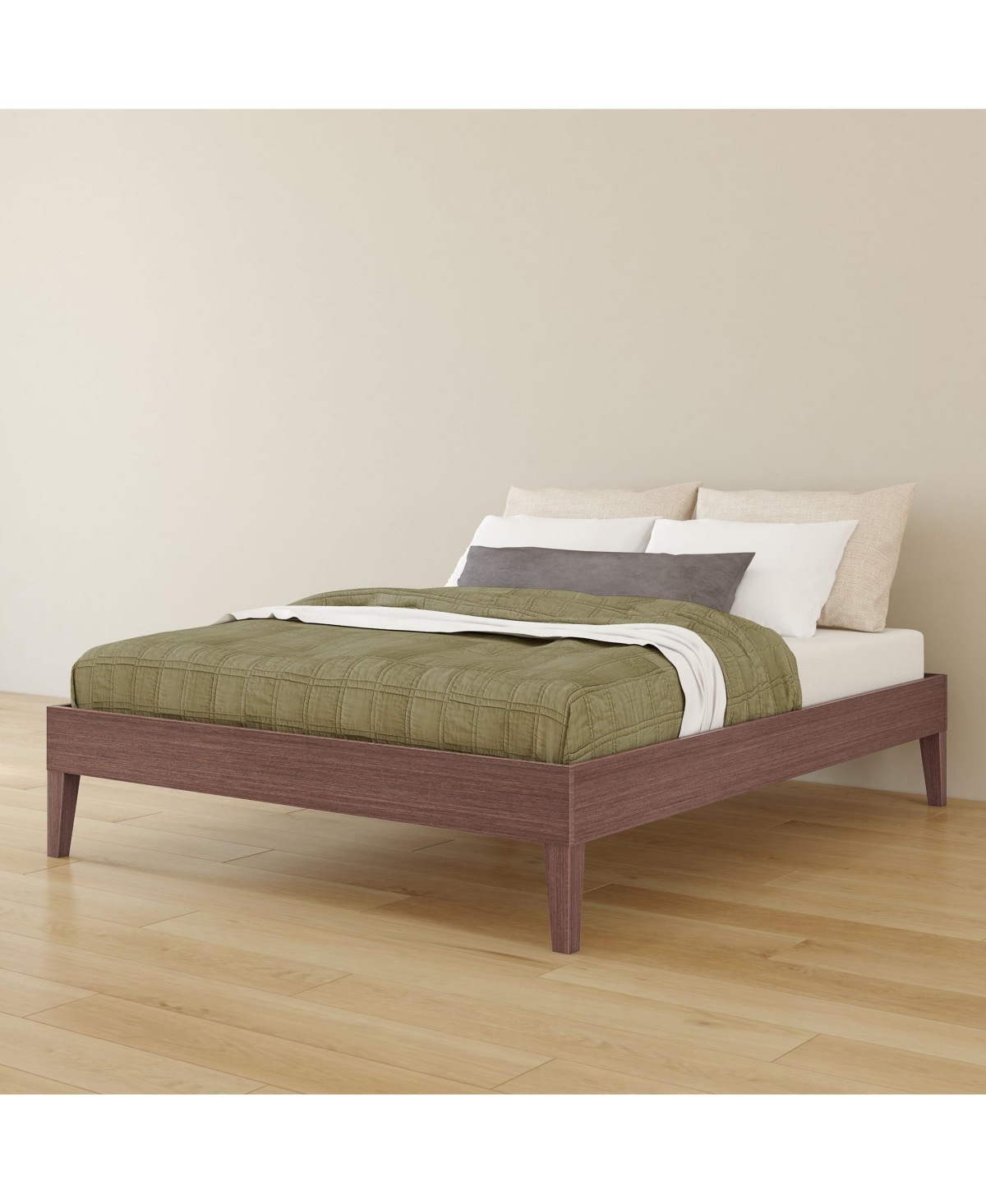 Click here for Grain & Grove Bear Platform Bed Embossed - Dark br... prices