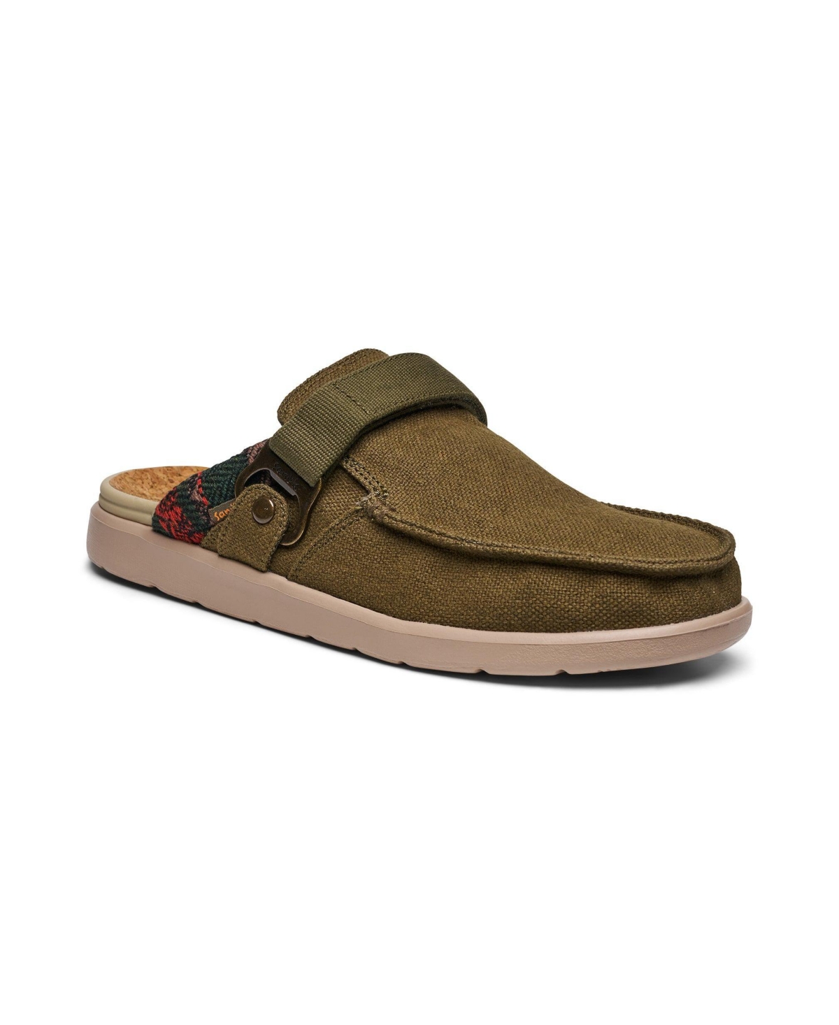 Click here for Sanuk Mens Happy Hour Lite Mules - Dark olive prices