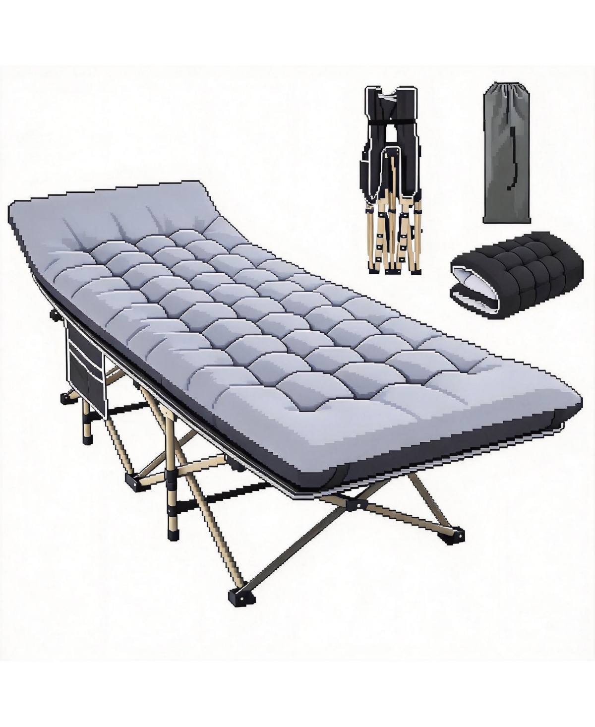 Click here for Aofar Folding Camping Cot Portable Outdoor Bed Mat... prices