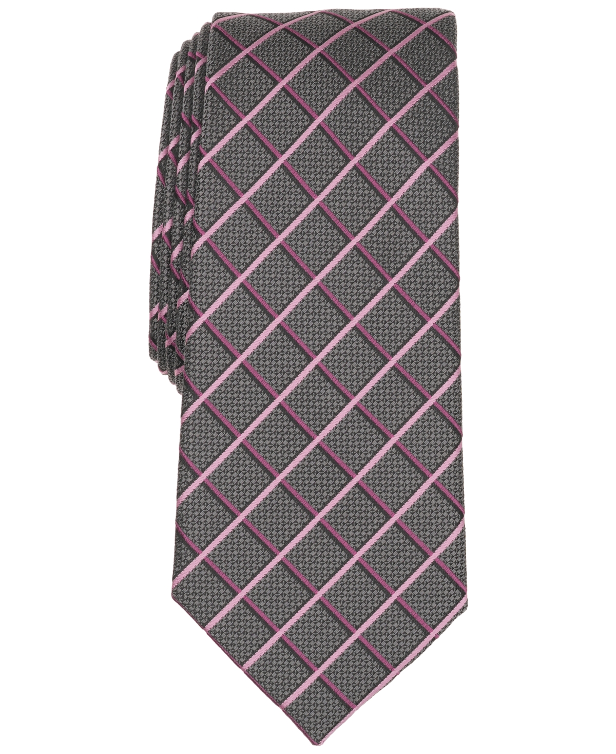Click here for Alfani Mens North Grid Tie  Macys Exclusive - Plum prices
