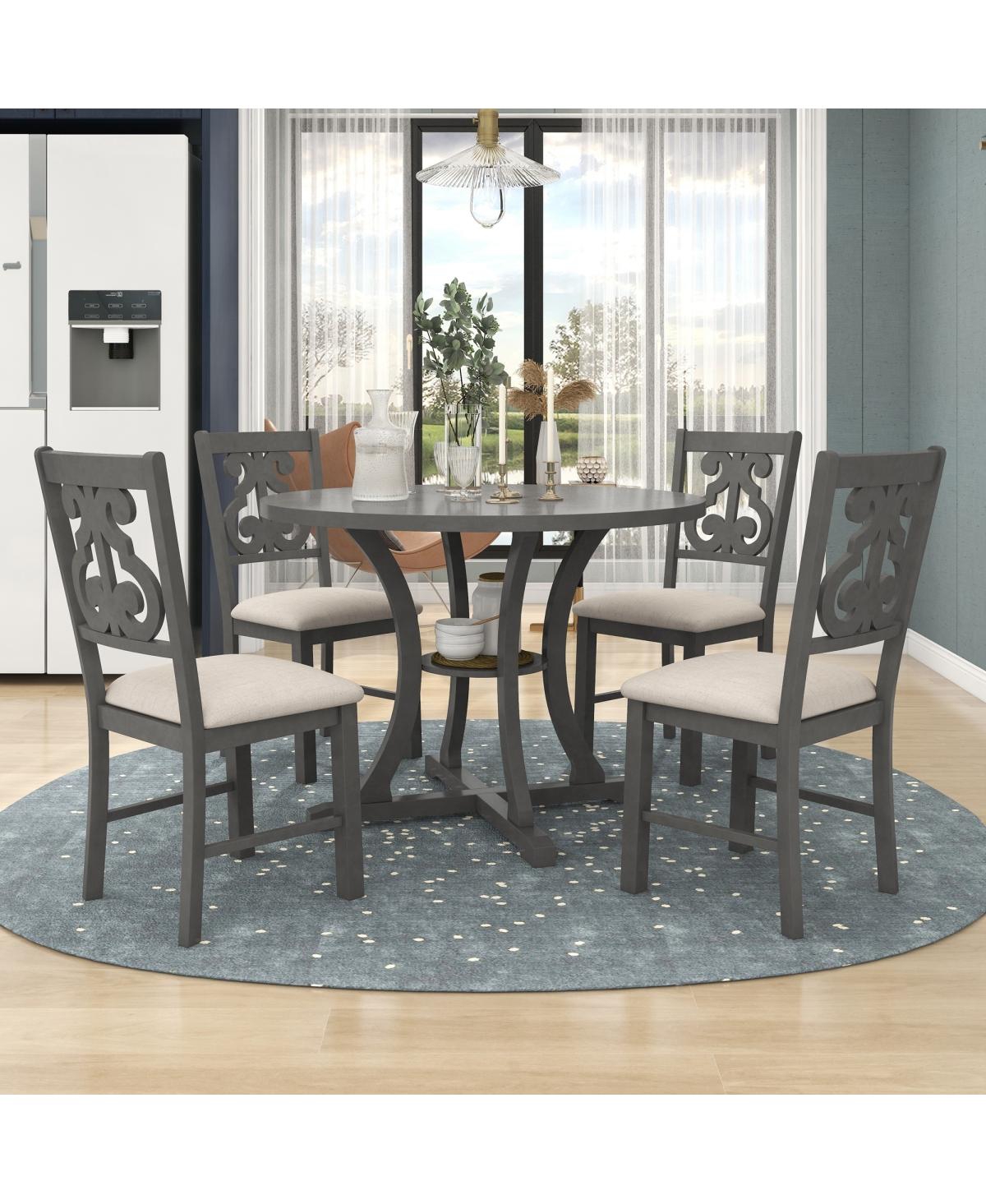 Click here for Streamdale Furniture 5-Piece Round Dining Table an... prices
