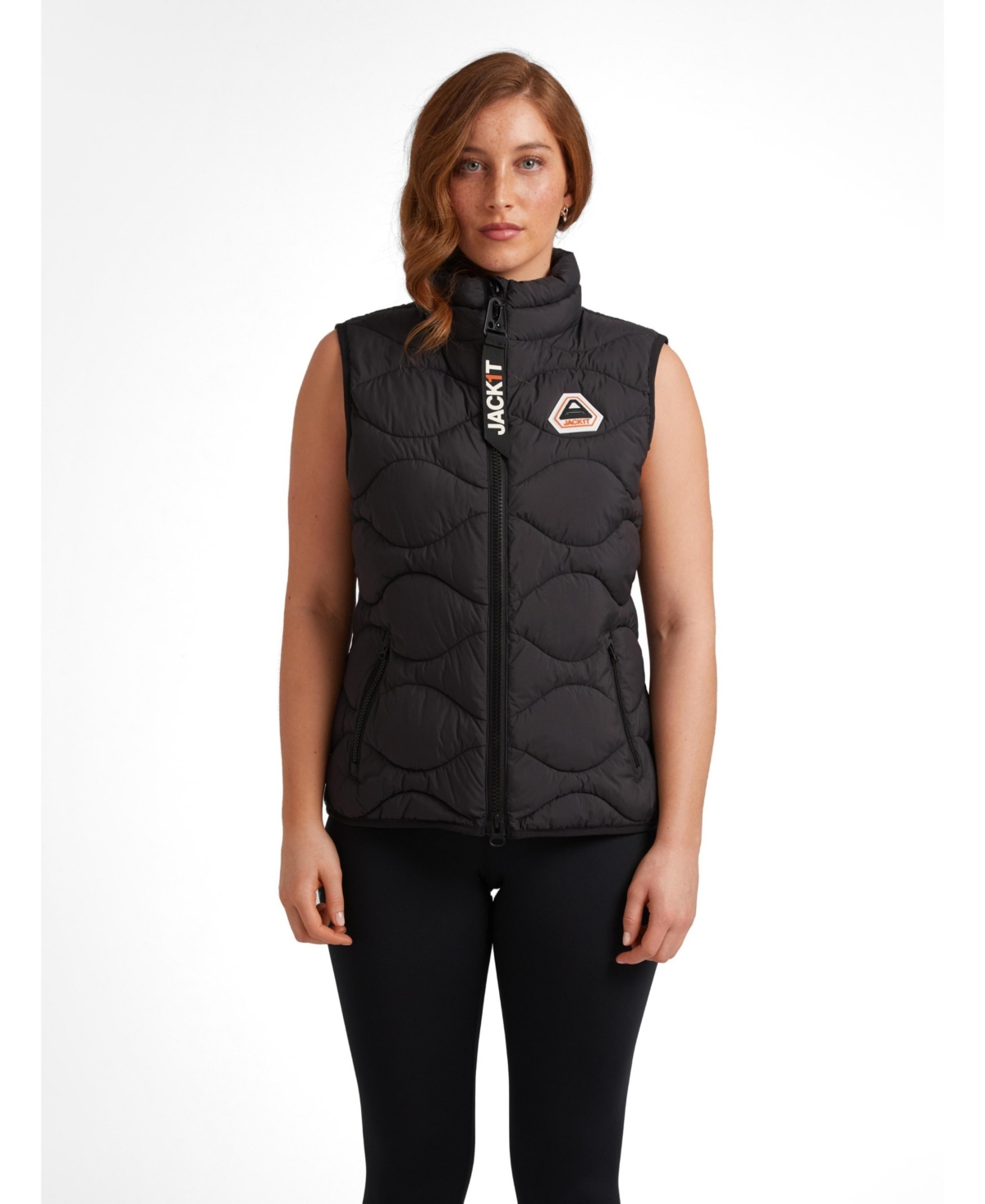 Click here for JACK1T Womens High Neck Gilet Jacket - Black prices