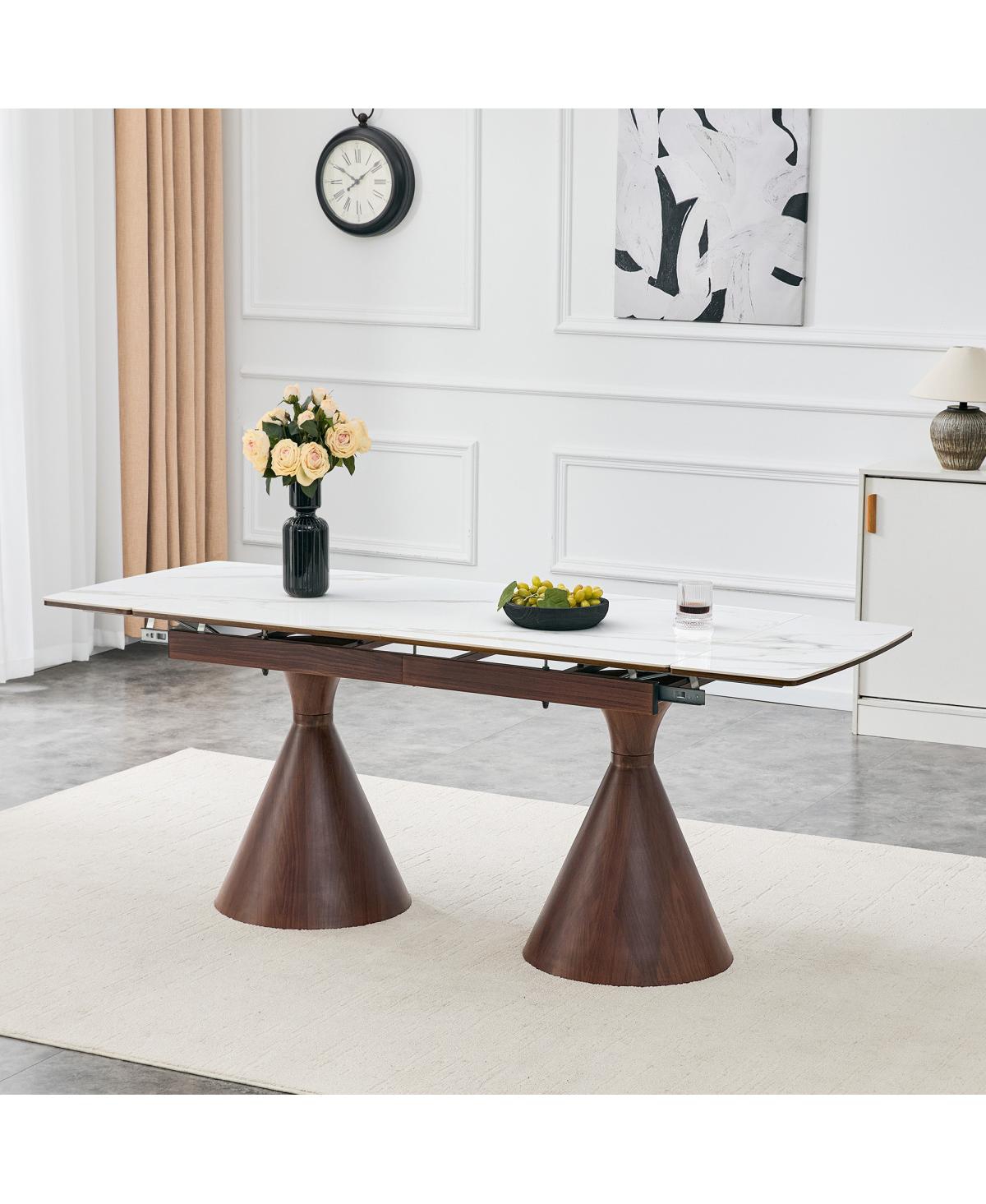 Click here for Streamdale Furniture Extendable Marble-Patterned D... prices