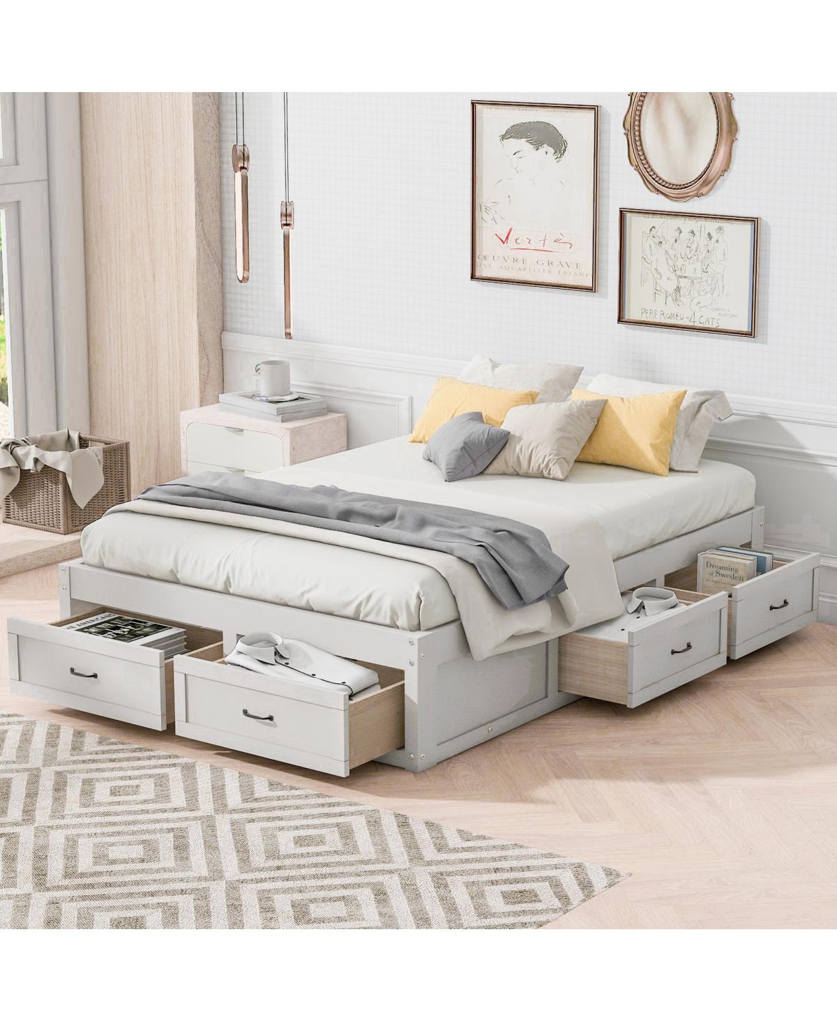 Click here for Streamdale Furniture Platform Bed With 6 Drawers -... prices