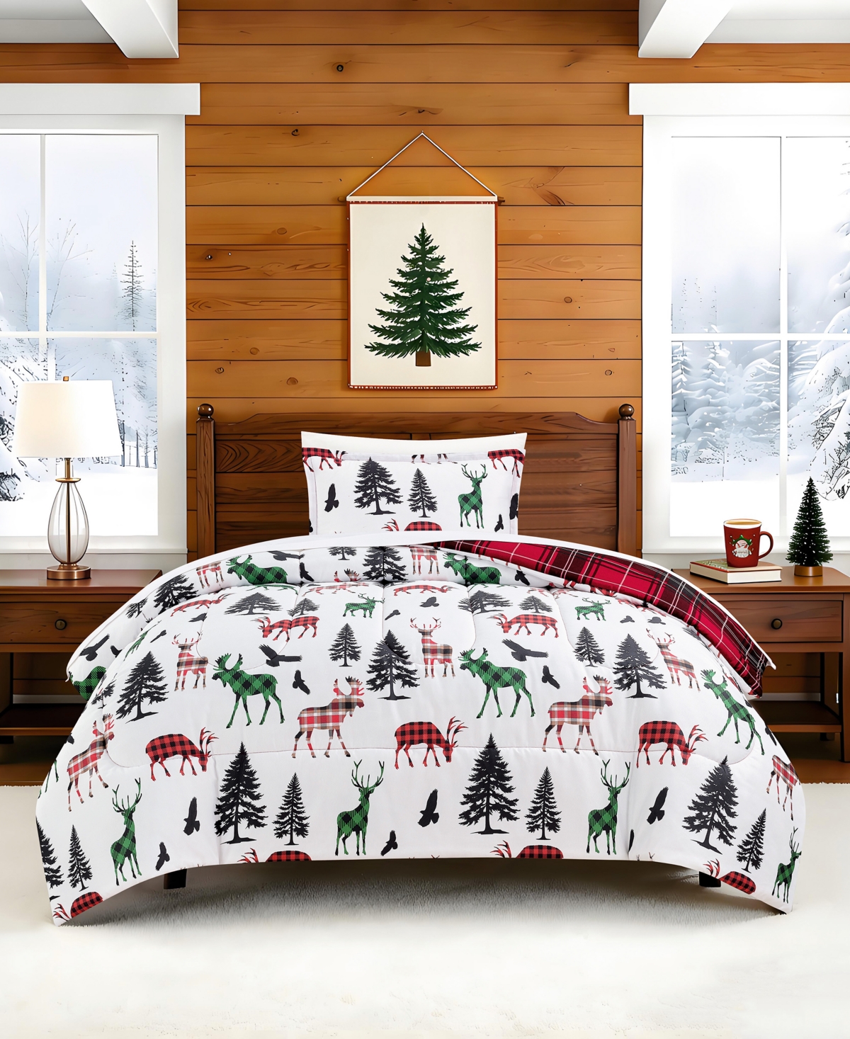 Click here for Macys Winter Scene Deer Soft Hand Feel 3-Piece Com... prices