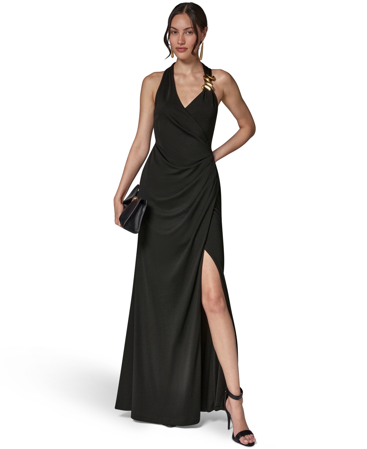 Click here for Donna Karan New York Womens Halter Neck Maxi Dress... prices