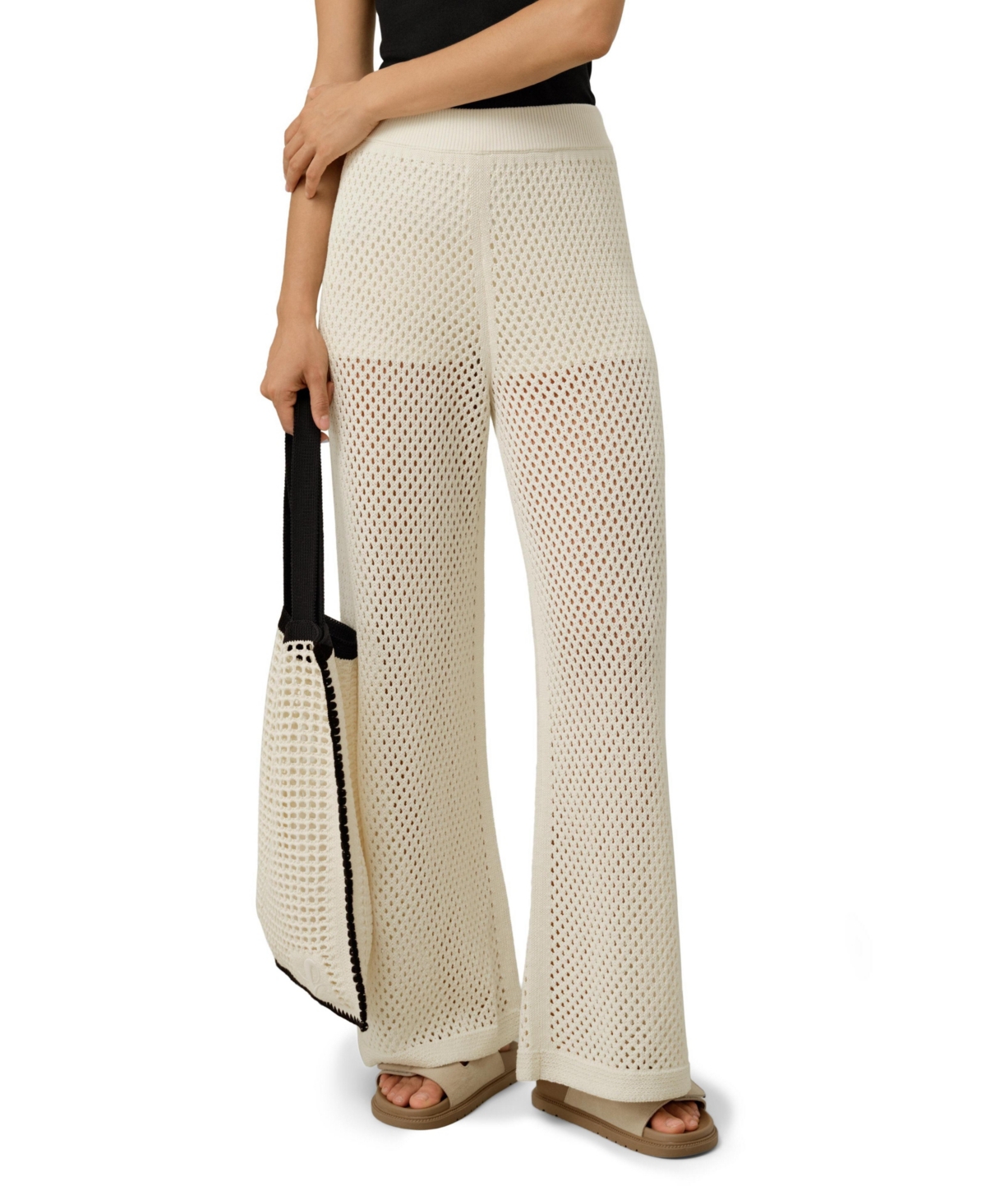 Click here for Lilysilk Womens Toscana Wide-Leg Pull-On Pointelle... prices