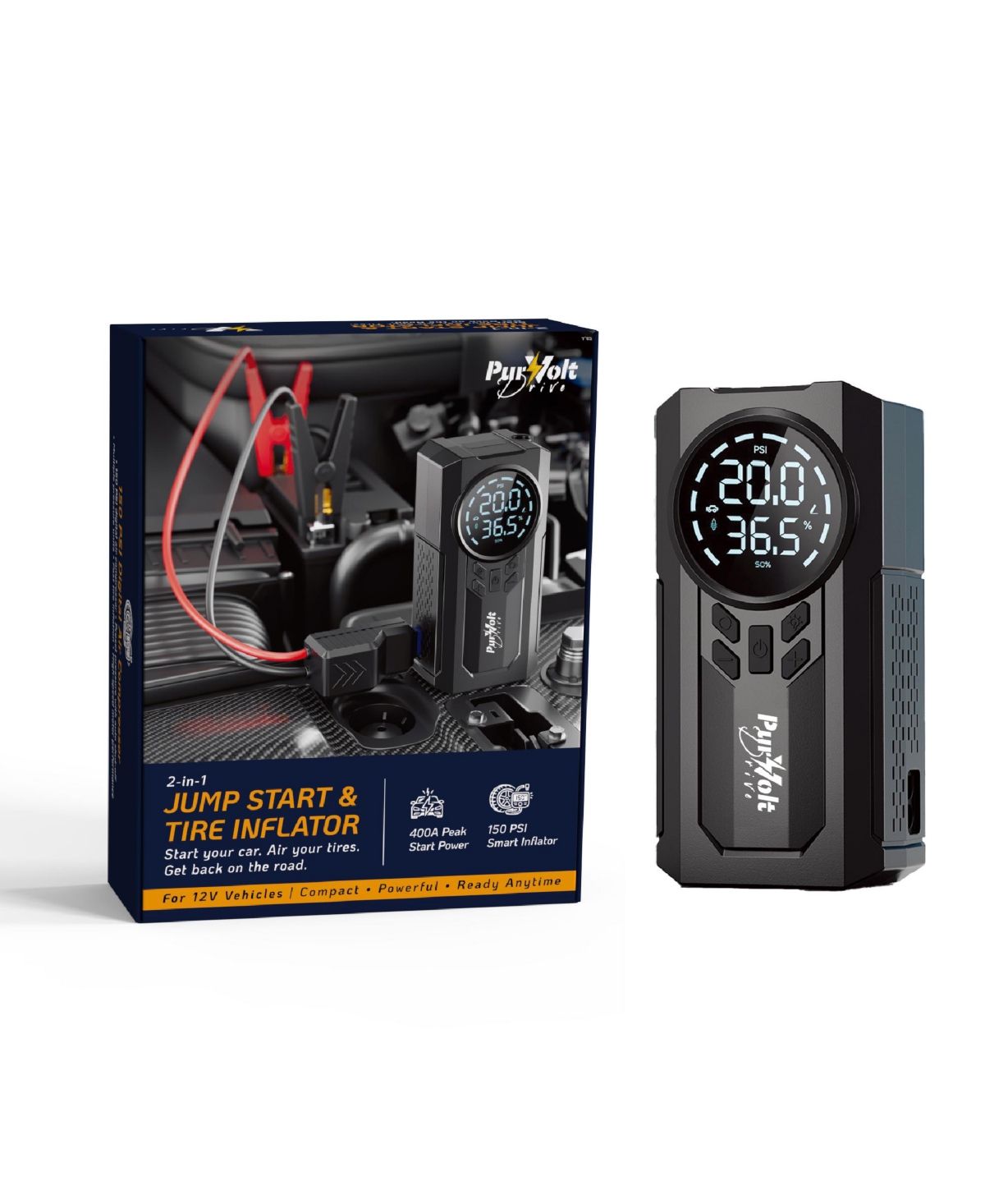 Click here for Pursonic 2-in-1 Car Jump Starter and Tire Inflator... prices